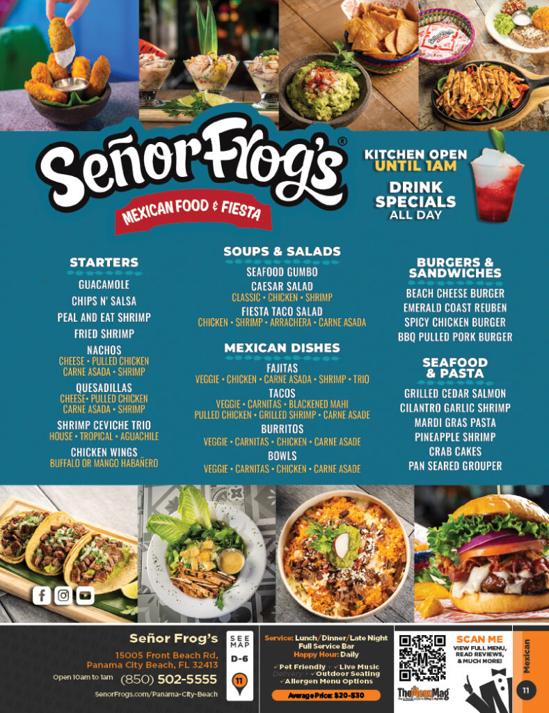 Señor Frog's Panama City Beach - The Menu Mag